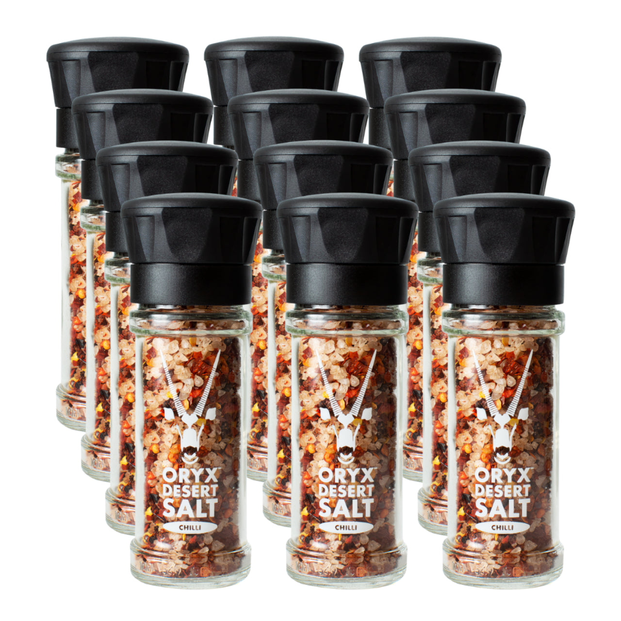 S090 - Oryx Chilli Salt grinder - RETAIL - TAMPER SEAL / BARCODE (12 P ...